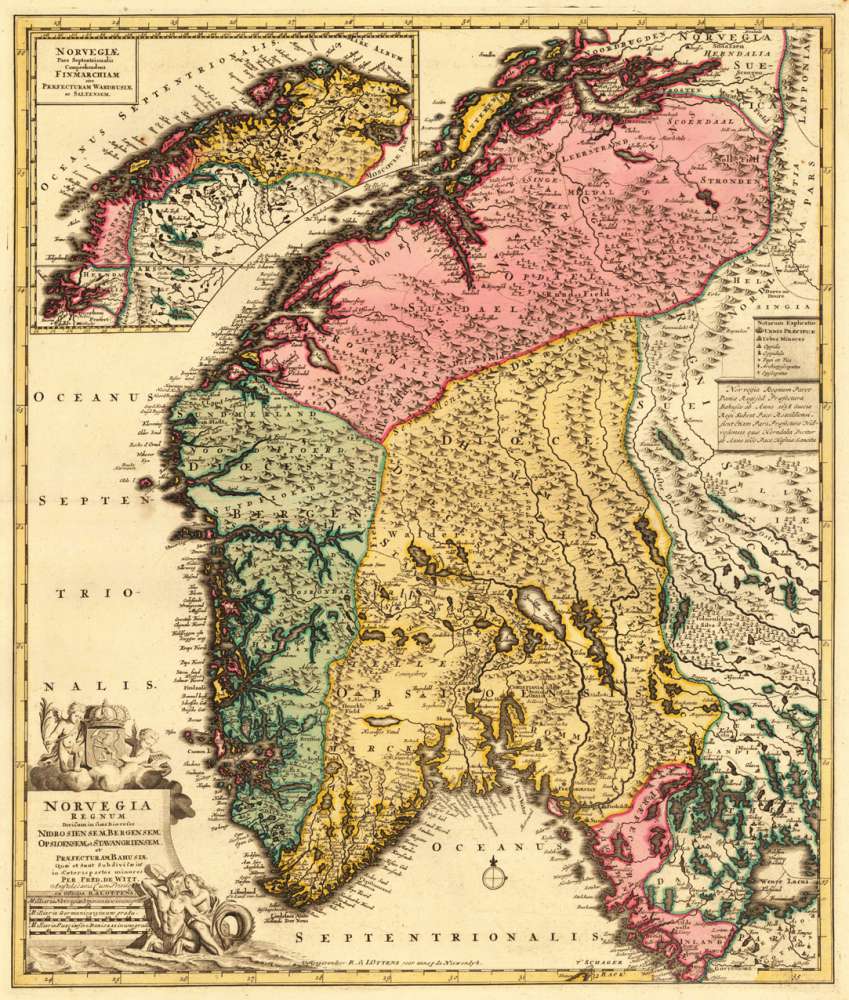 Norway | Scandinavia | Europe | Antique Maps | Bergbook