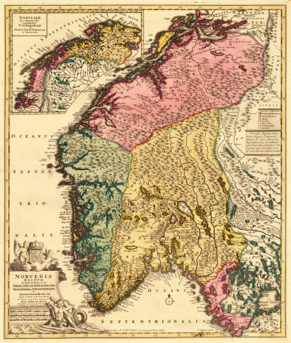 Norway | Scandinavia | Europe | Antique Maps | Bergbook