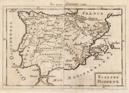 Antique maps of Spain, historic sea charts - index of old maps | Bergbook
