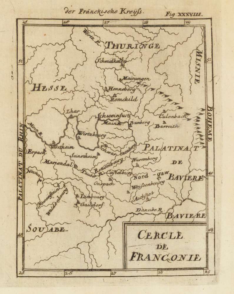 Franconia | Bavaria | Germany | Europe | Antique Maps | Bergbook