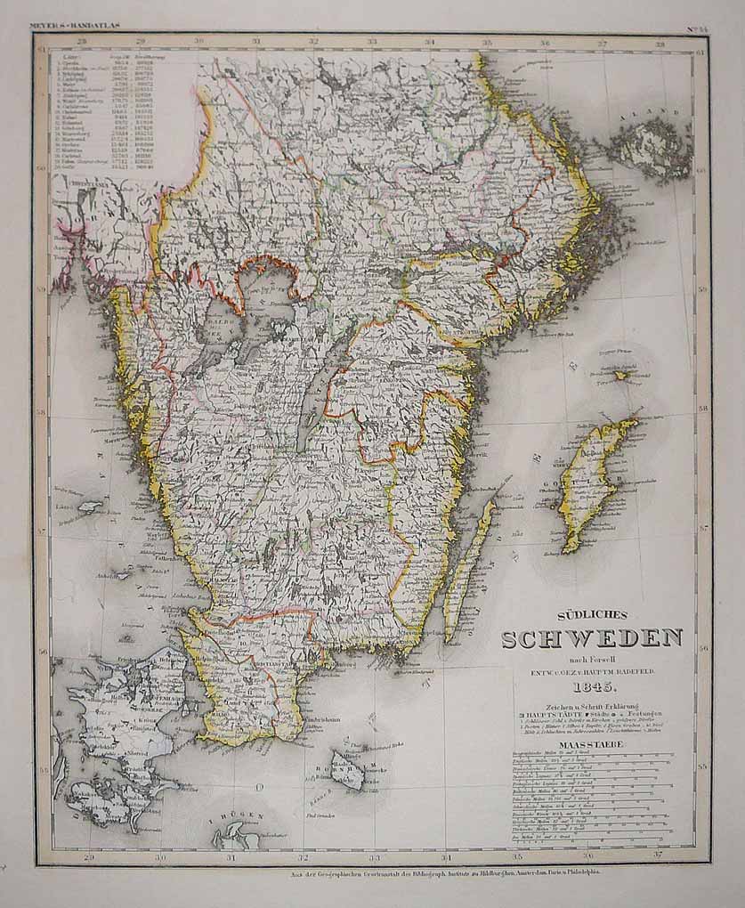 13622 | Radefeld | Südliches Schweden nach Forsell entw. u. gez. v ...