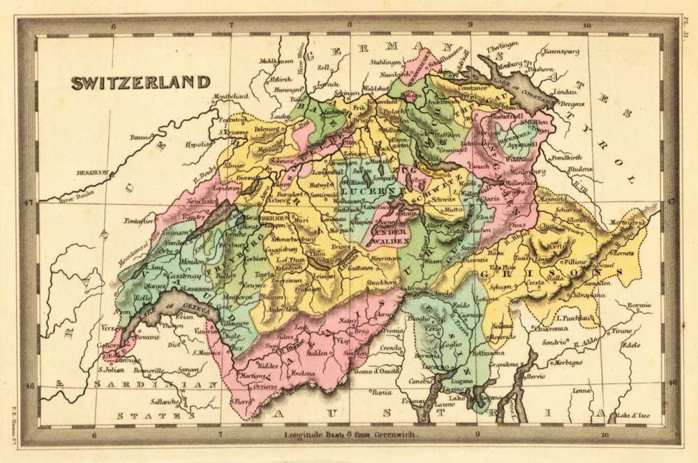 Switzerland | Europe | Antique Maps | Bergbook