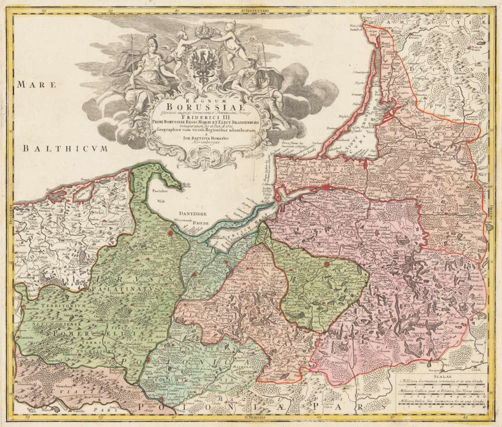 Antique maps of Prussia and Pomerania historic sea charts - index of ...