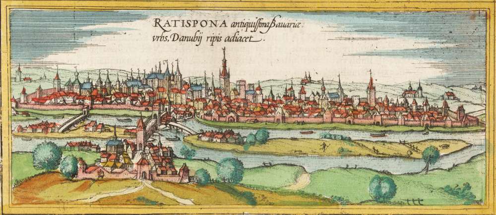 Regensburg & Surrounding | Bavaria | Germany | Europe | Antique Maps ...